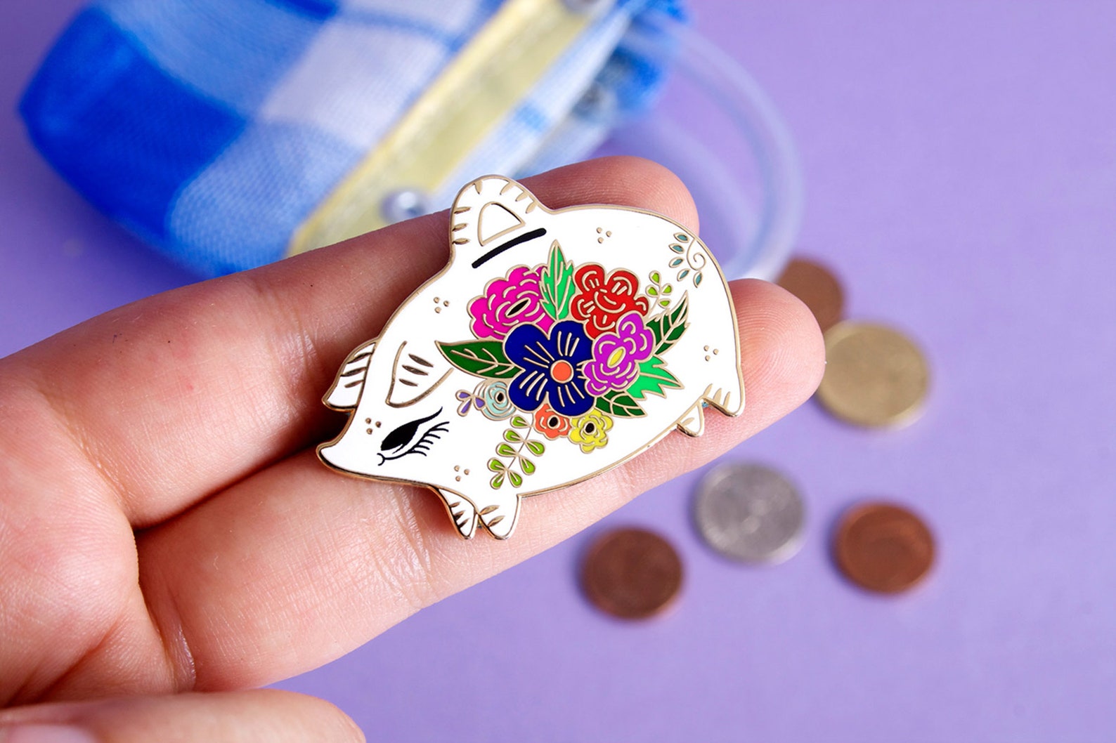 Mexican Piggy Bank Hard Enamel Pin | Etsy