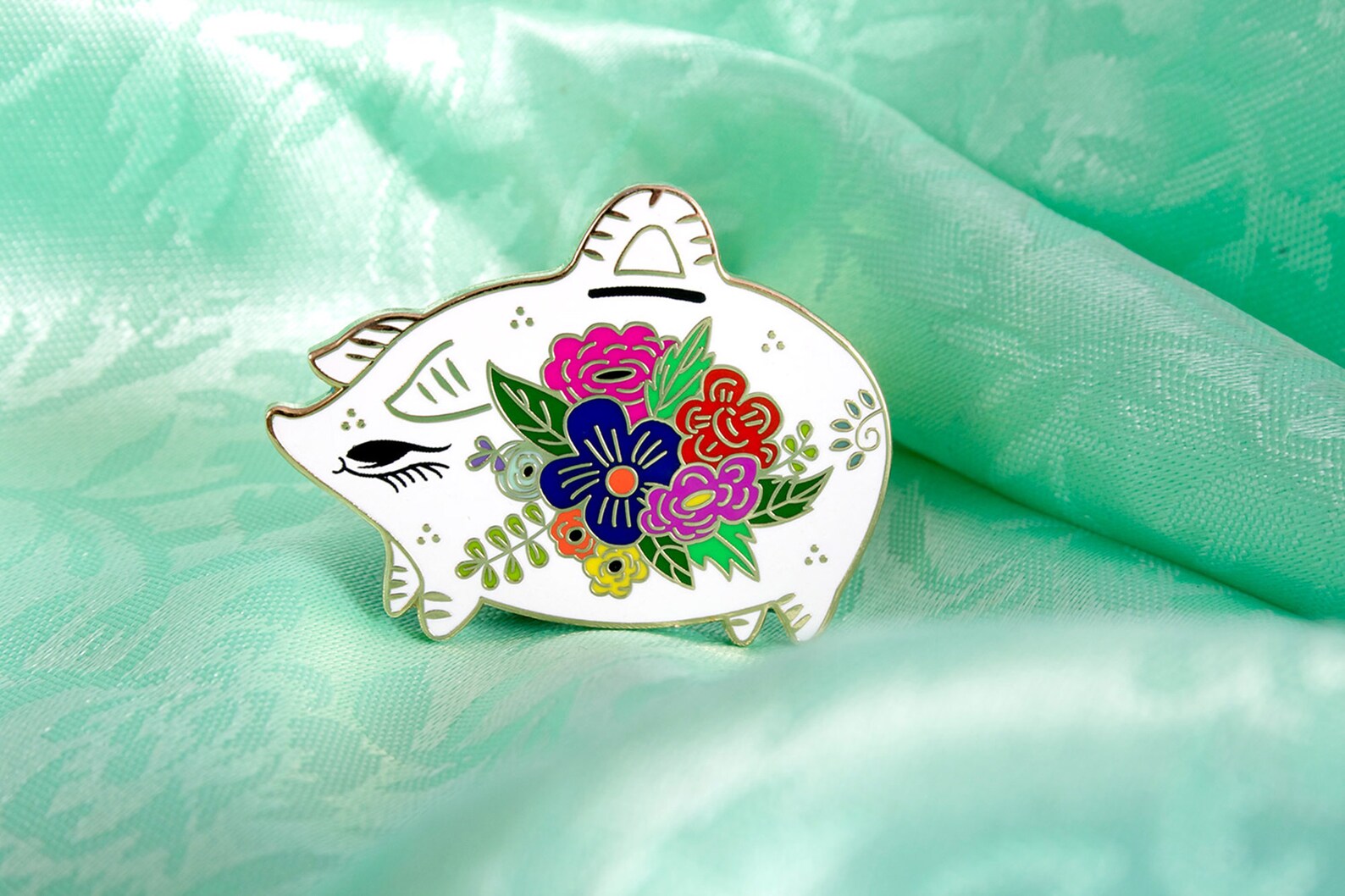 Mexican Piggy Bank Hard Enamel Pin | Etsy