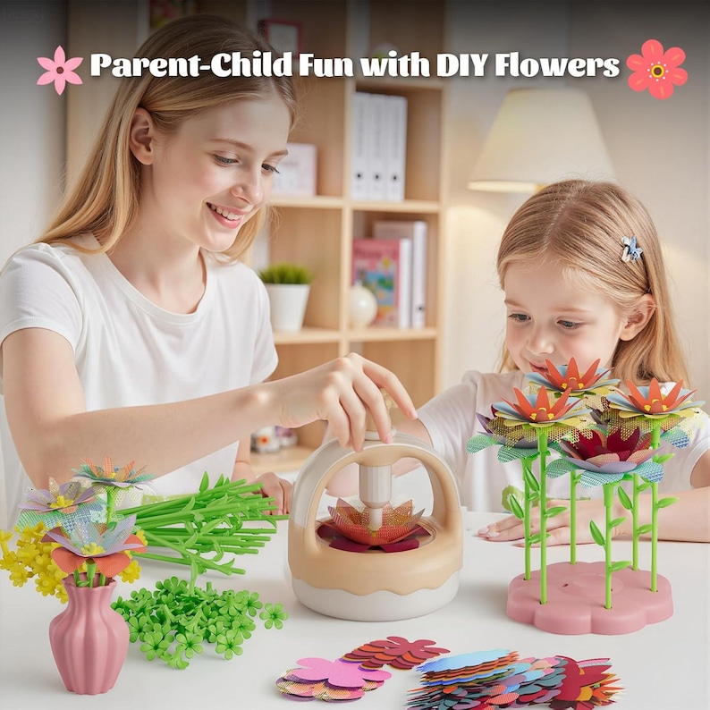 DIY Fabric Flower Bouquet Craft Kit: Kids Arts & Crafts Activity Set - Etsy