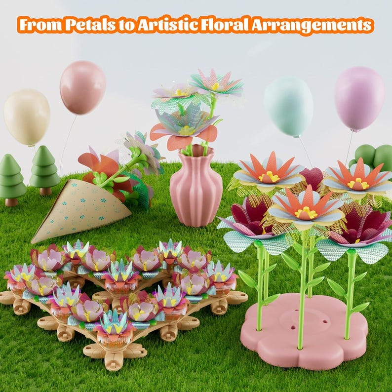 DIY Fabric Flower Bouquet Craft Kit: Kids Arts & Crafts Activity Set - Etsy