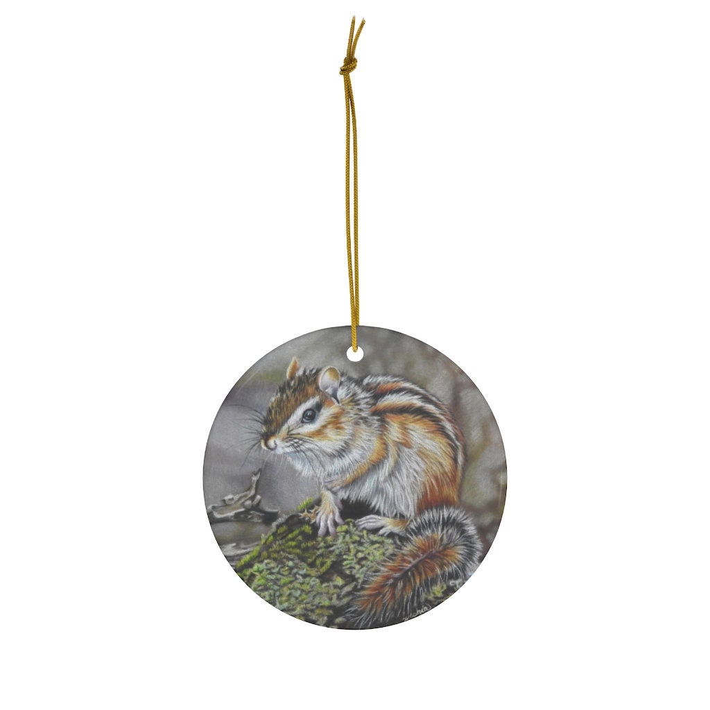 Chipmunk Art Ornaments/ Woodland Ornaments/ Chipmunk Art by K'shia ...