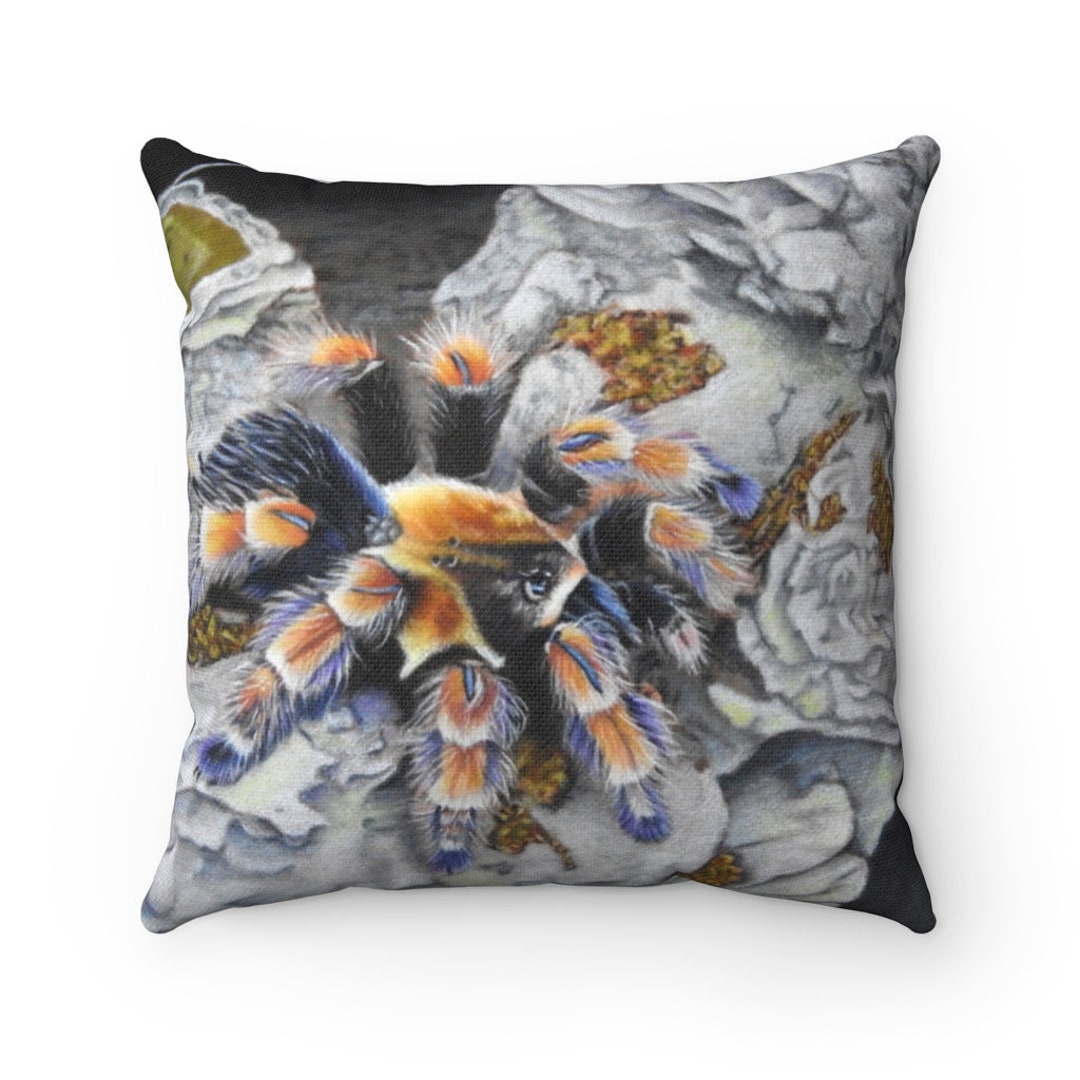 Mexican Red Knee Tarantula Throw Pillow- Square/ Tarantula Lover Gifts ...