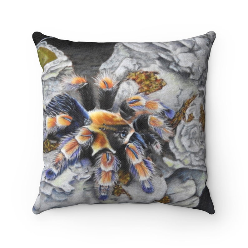 Mexican Red Knee Tarantula Throw Pillow- Square/ Tarantula Lover Gifts ...