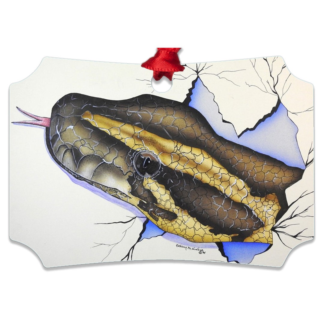 Ball Python Art Metal Ornaments-car Charm/ Reptile Lover Gifts/art by K ...