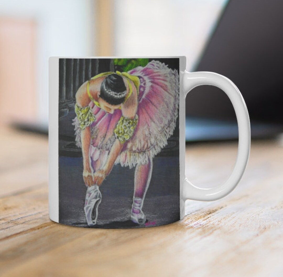 Ballerina Dancer Mug- Ceramic/ Ballet Dancer Art by K'shia/ Ballet ...
