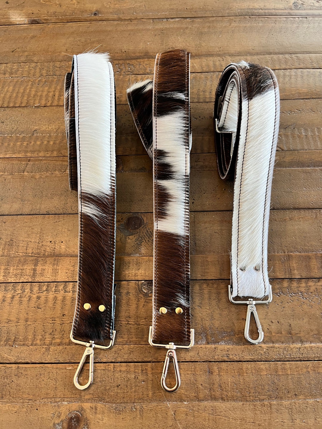 Tri-color Cowhide Adjustable Strap: Leather Purse, Camera, or Guitar - Etsy
