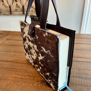Cowhide and Leather Bible Cover - Made to Fit Your Bible - Etsy