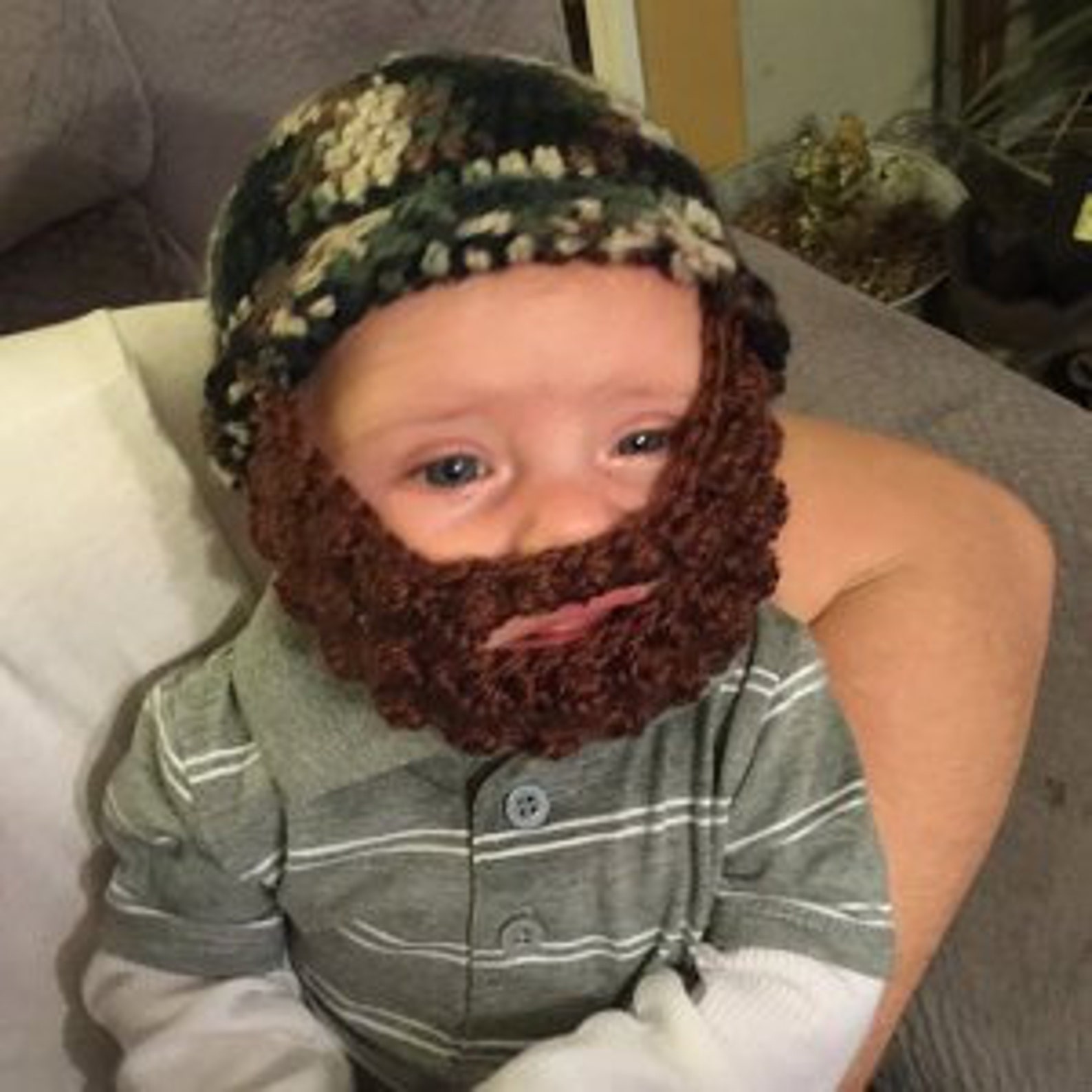 Crocheted Baby Beard Hat: Funny Photo Prop - Etsy