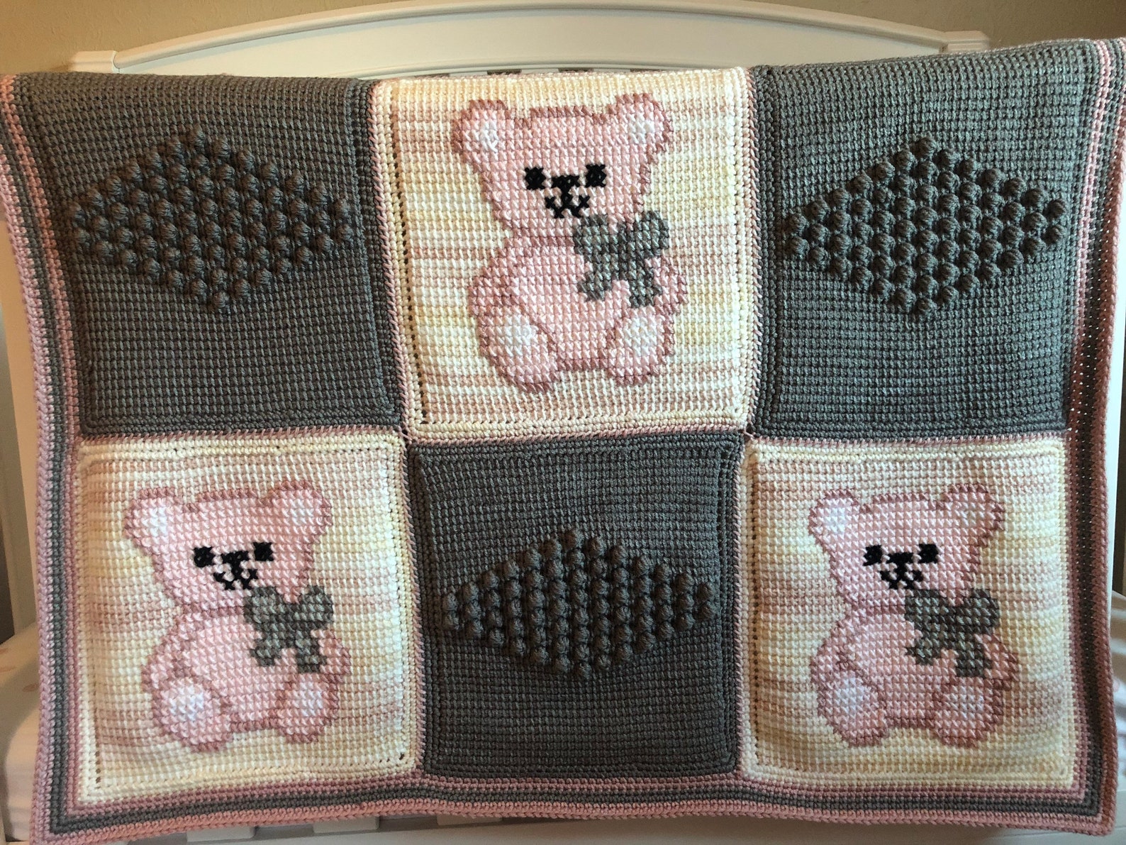 Teddy Bear Baby Blanket, Bear Baby Blanket, Teddy Bear Blanket, Bear ...