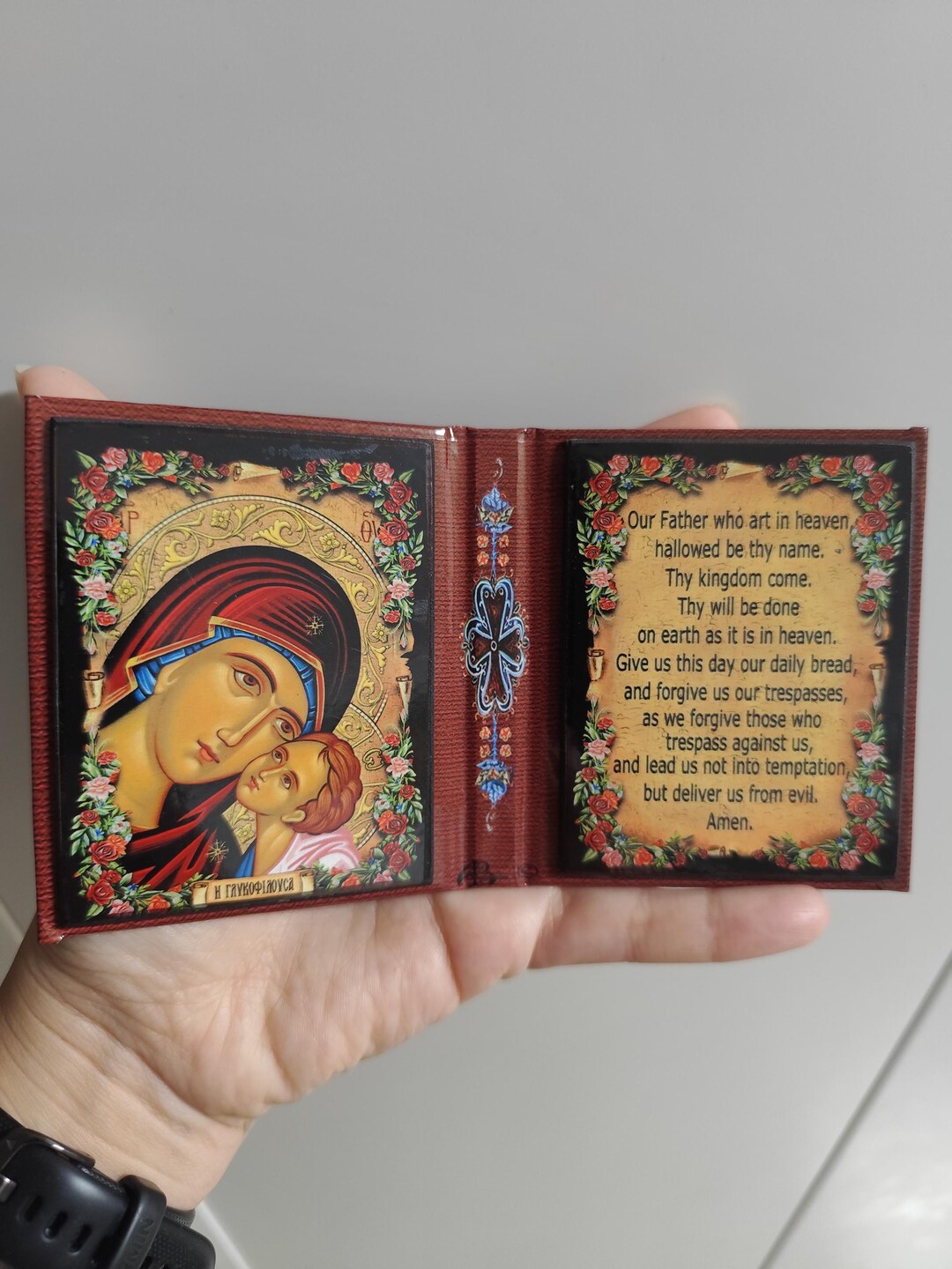 Orthodox Folding Icon: Virgin Mary - Jesus, Archangels - Travel Prayer ...