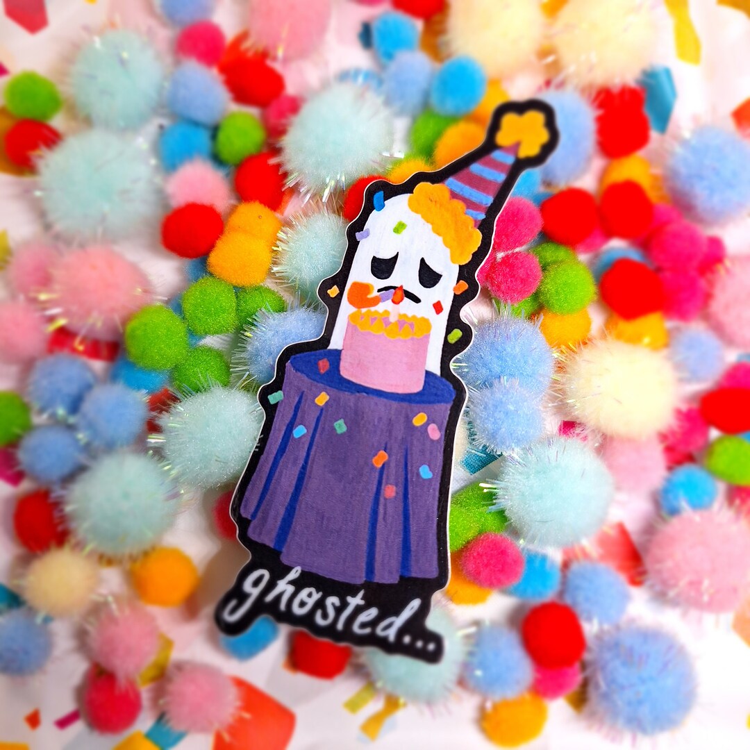 GHOSTED Vinyl Sticker | Ghost Party Halloween Monster Sticker - Etsy