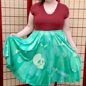 Big Scary Slime Midi Skirt With Pockets | Green Slime Dnd Monster ...