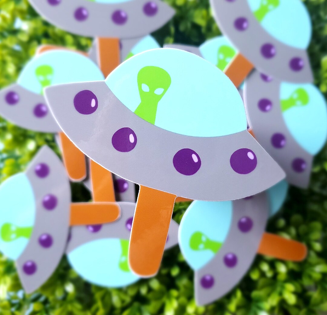 UFO Alien Popsicle Vinyl Sticker | Monster Ice Cream Die Cut Sticker ...