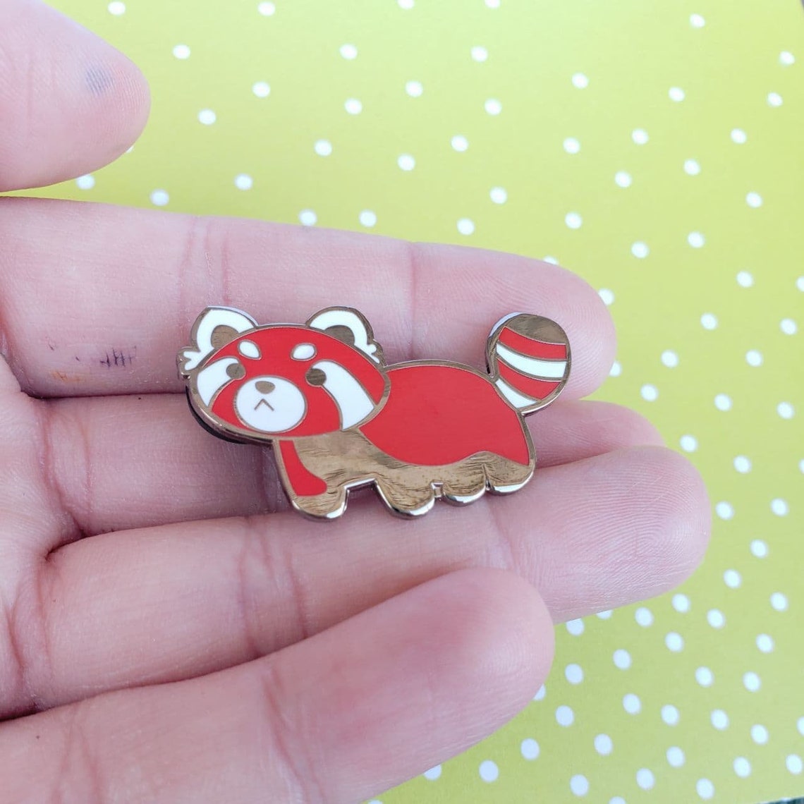 Red Panda Hard Enamel Pin Cute Animal Hat Pin Pabu Lapel | Etsy