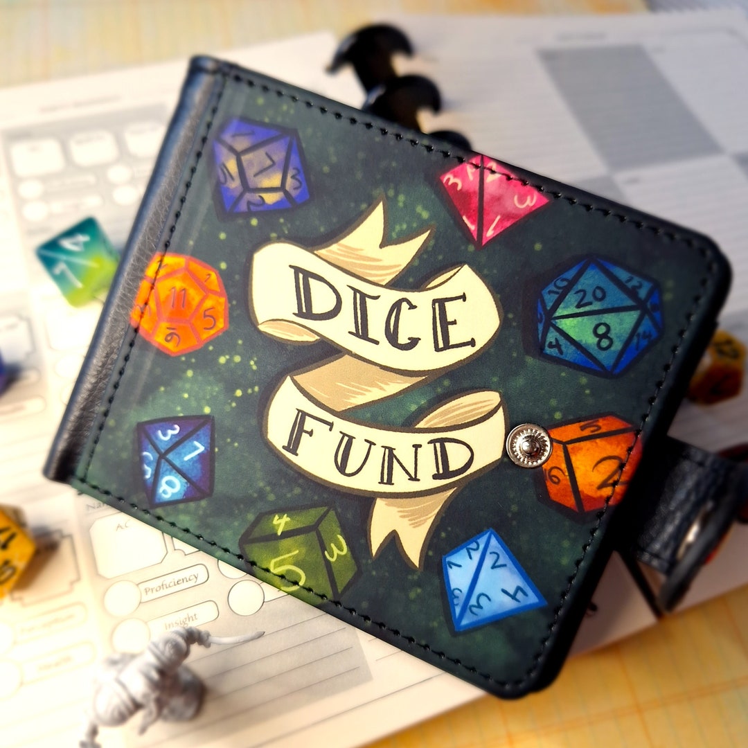 Dice Fund Wallet With Side Clasp and ID Window | Dnd Dungeons and ...
