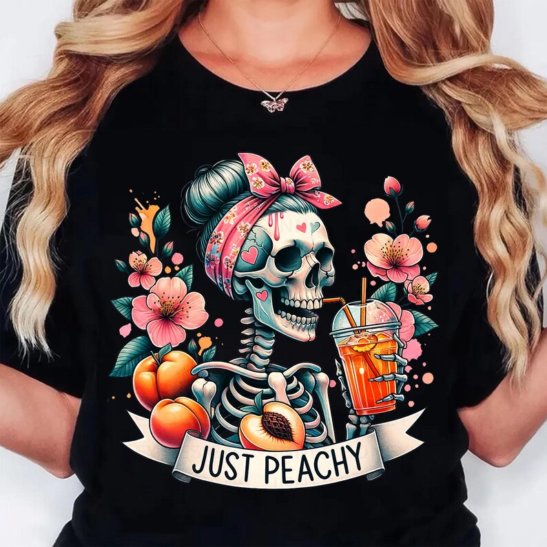 Just Peachy PNG, Retro Peach Sublimation Design, Cute Aesthetic Digital ...