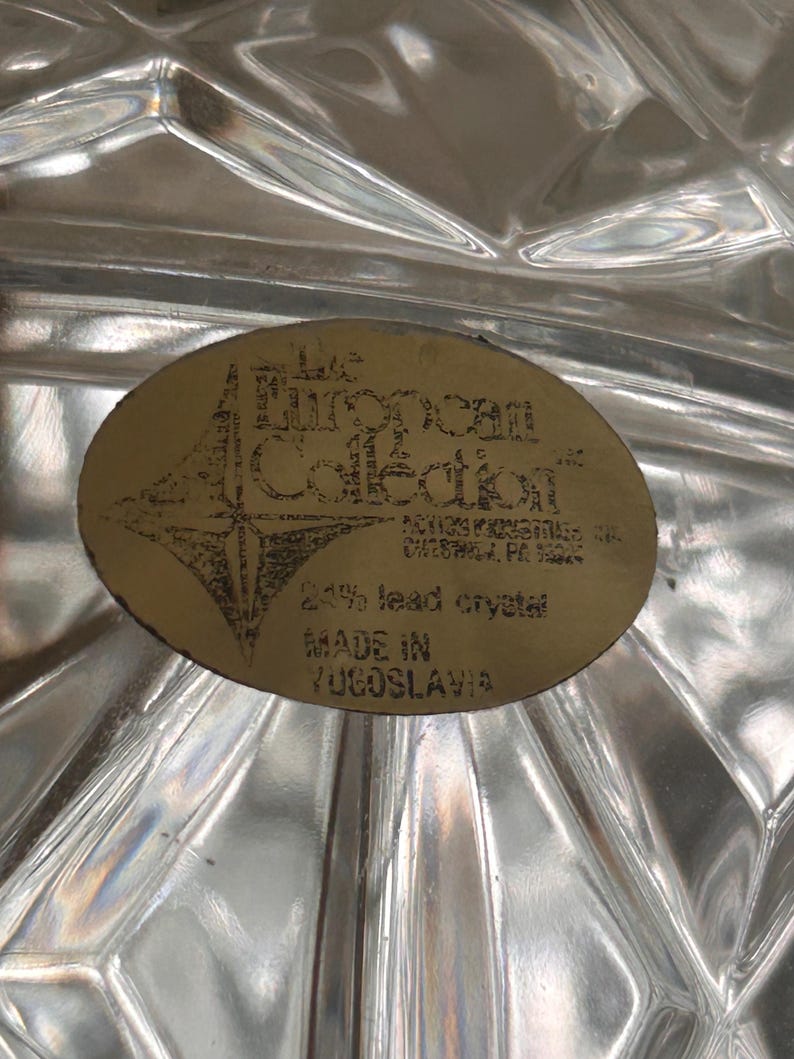 Crystal Table Lamp Yugoslavian 24% Lead Crystal Table Lamp - Etsy