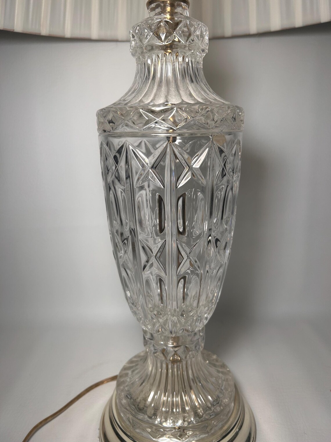 Crystal Table Lamp Yugoslavian 24% Lead Crystal Table Lamp - Etsy