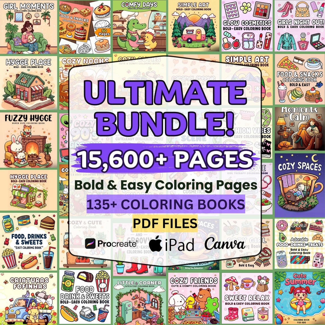 Coloring Pages Mega Bundle, Coco Wyo Coloring Book, Girl Moments, Cute ...