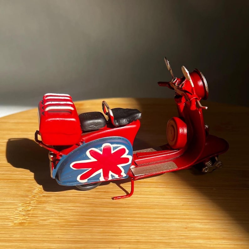 Red Metal Vespa Model, Vintage Scooter Decoration - Etsy UK