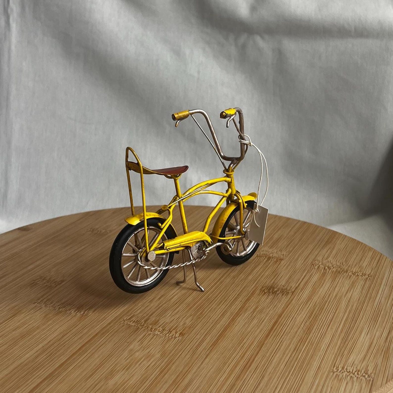 BICYCLE YELLOW Decoration / Old Bike Model / Vintage Metal Toy ...