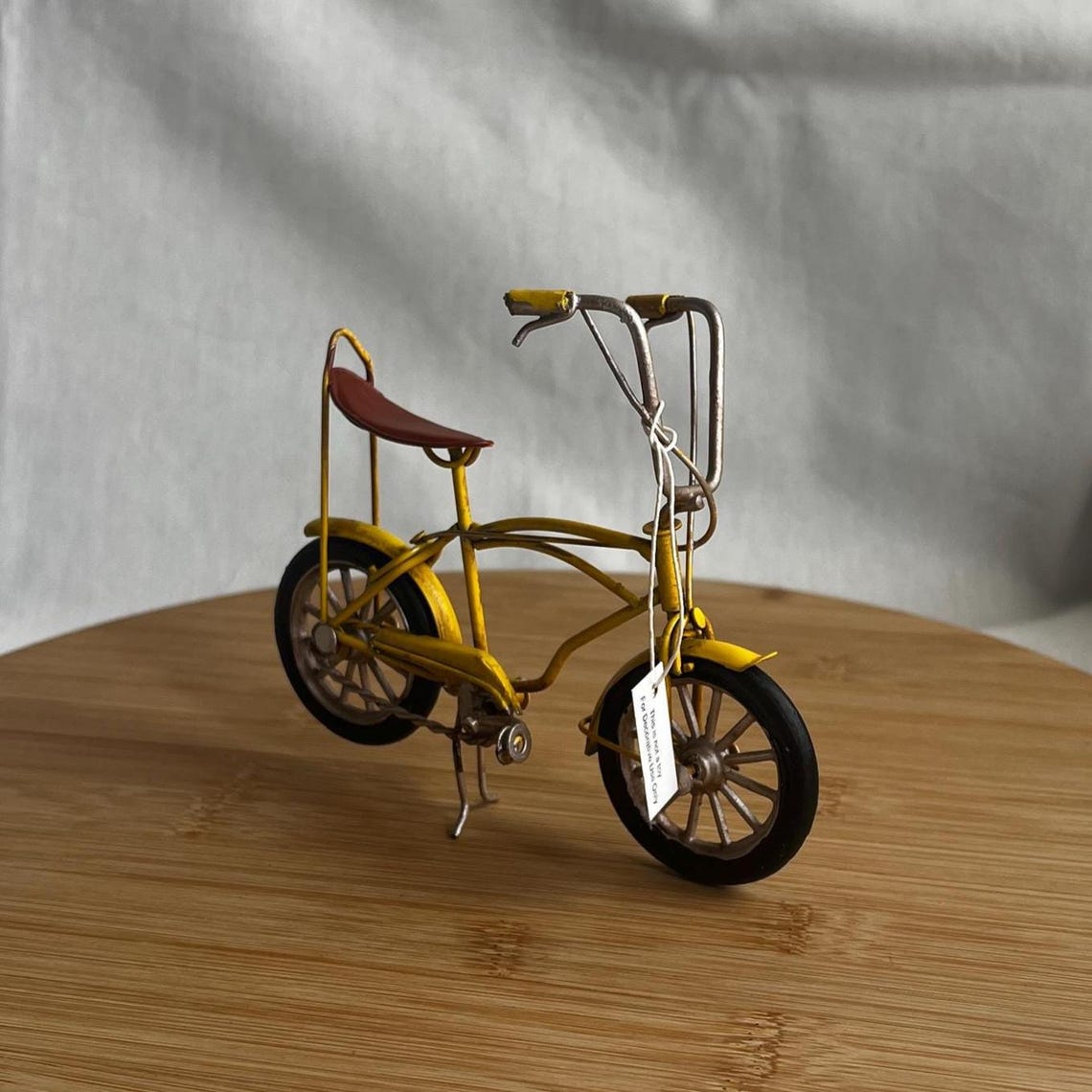 BICYCLE YELLOW Decoration / Old Bike Model / Vintage Metal Toy ...