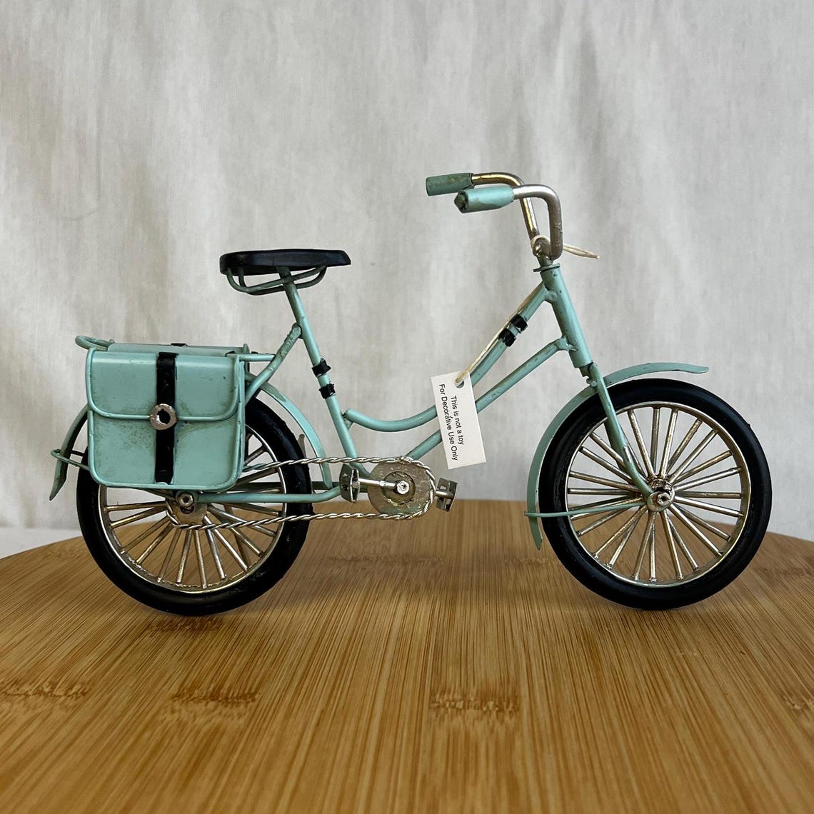 BLUE BICYCLE With Messenger Bag Decoration / Old Bike Model / Vintage ...