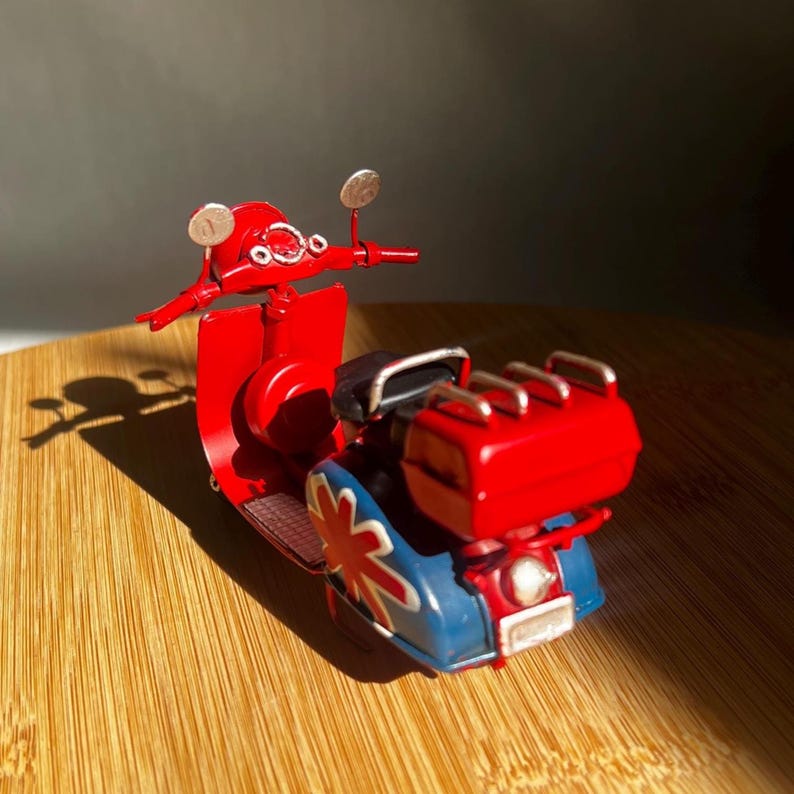 Red Metal Vespa Model, Vintage Scooter Decoration - Etsy UK