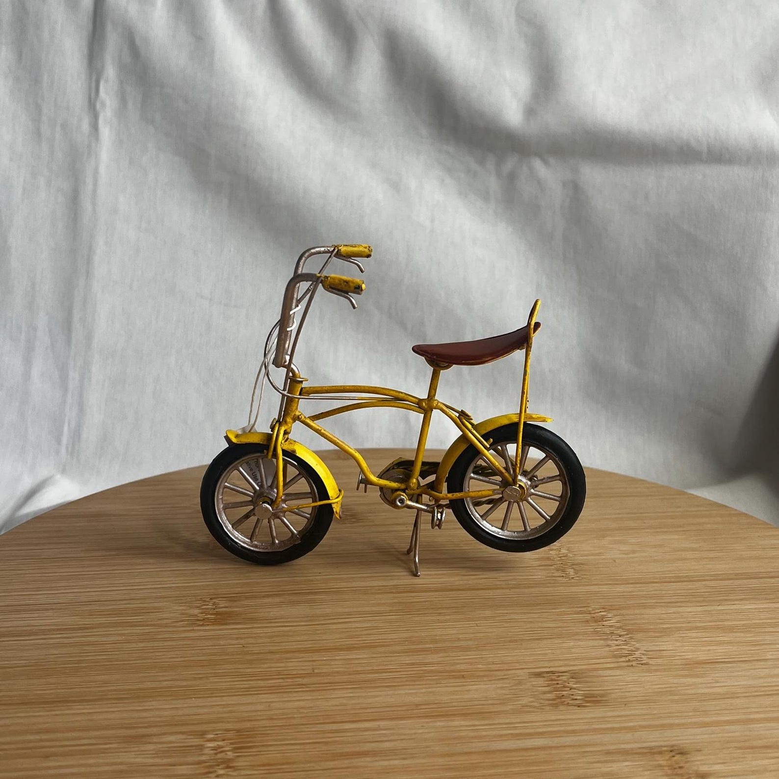 BICYCLE YELLOW Decoration / Old Bike Model / Vintage Metal Toy ...