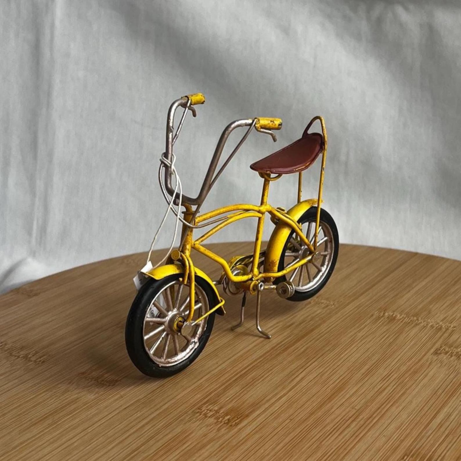 BICYCLE YELLOW Decoration / Old Bike Model / Vintage Metal Toy ...