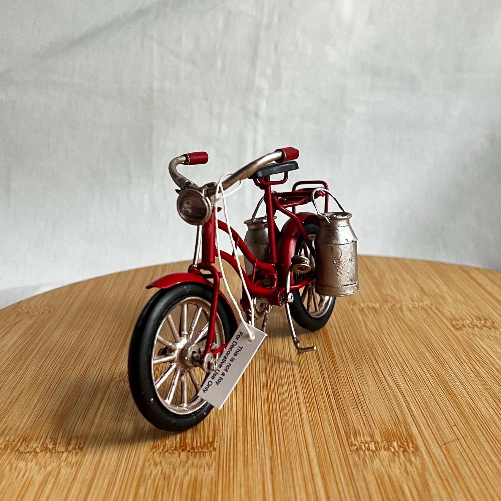 BICYCLE RED MILKMAN With Milk Jugs Decoration / Old Bike Model ...