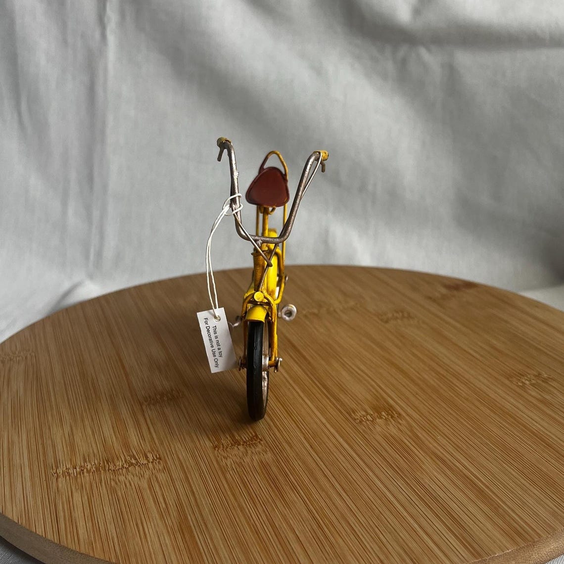 BICYCLE YELLOW Decoration / Old Bike Model / Vintage Metal Toy ...