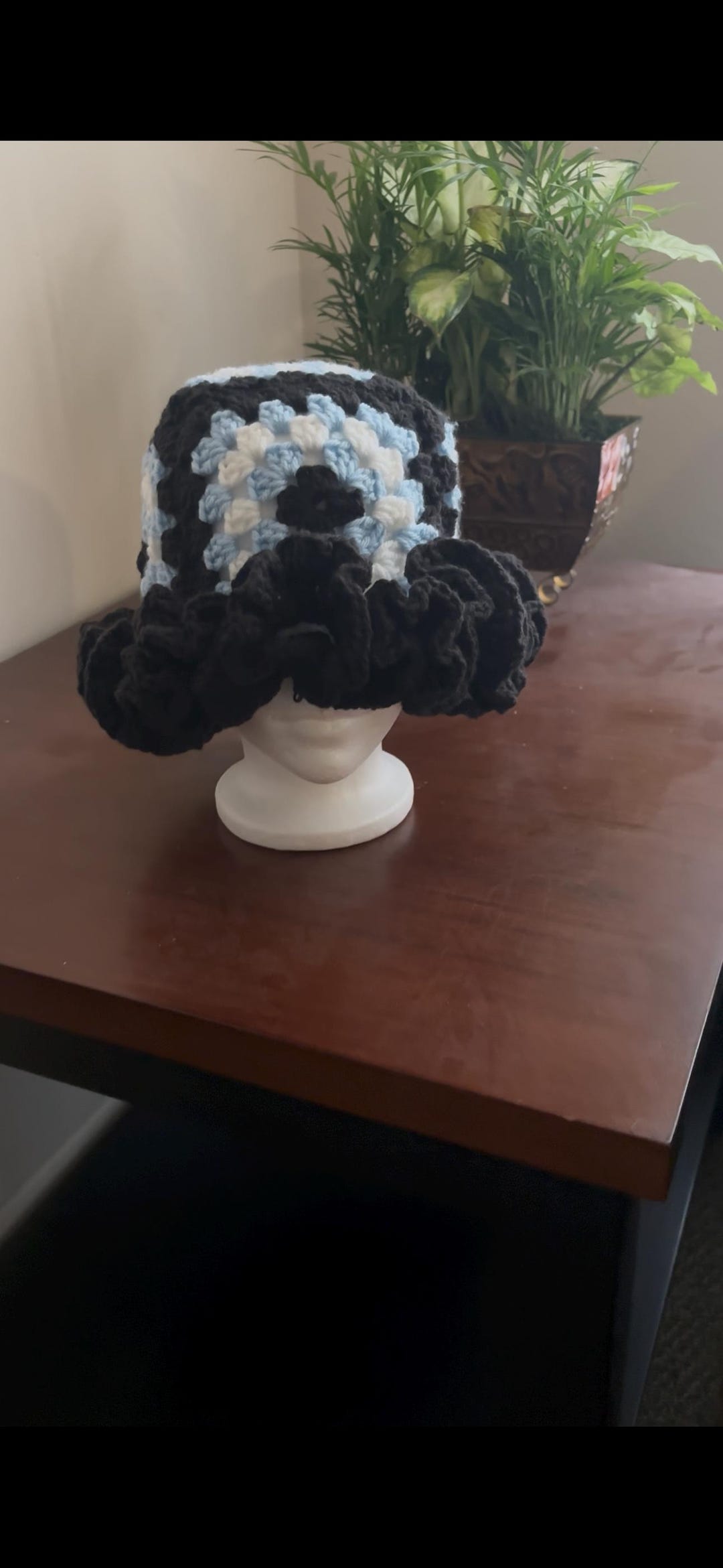 Granny Square Ruffle Hat - Etsy