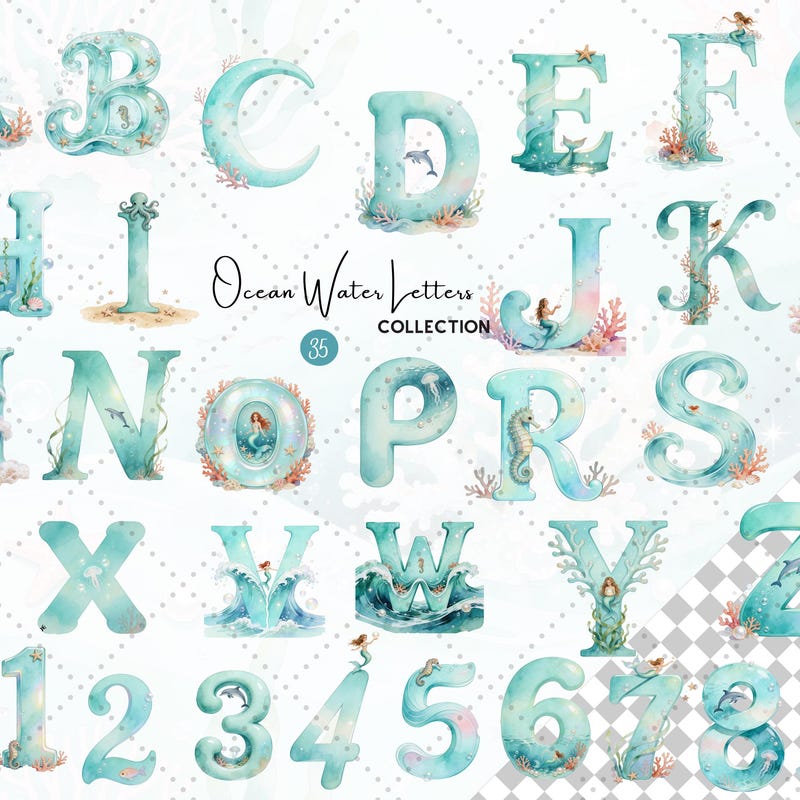 Printable Sea Themed Letters - Etsy