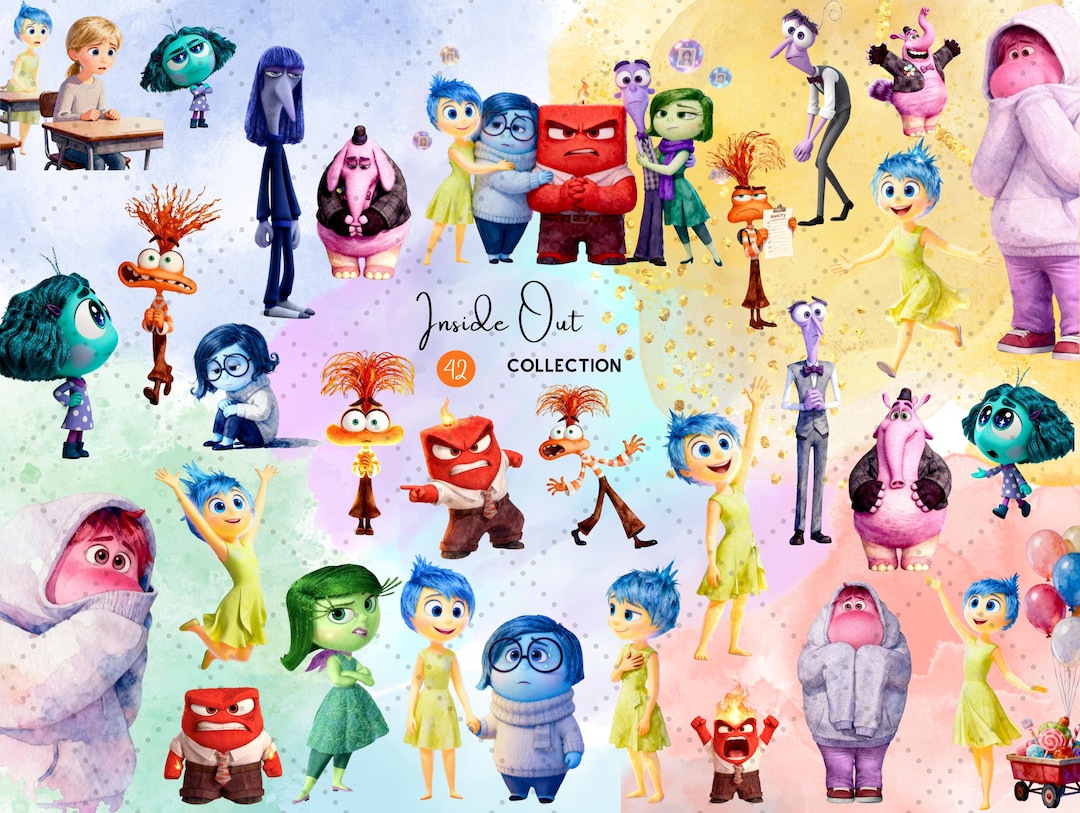 Emotion Characters Clipart Cute Feelings Set With Joy, Sadness, Anger ...