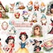Fairytale Princess With Seven Friends Clipart – Cute Forest Girl PNG ...