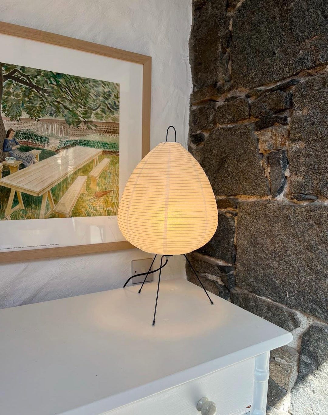 Japanese Inspired Rice Paper Lamp - Etsy