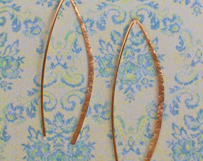 Delicate 2 Inch Gold Hoops, Gold Threader Earrings, Open Hoop Earrings ...