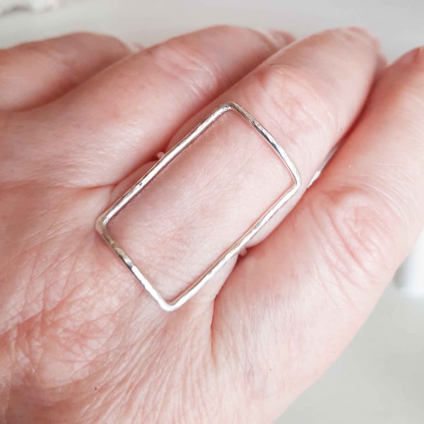 Rectangle Ring - Etsy