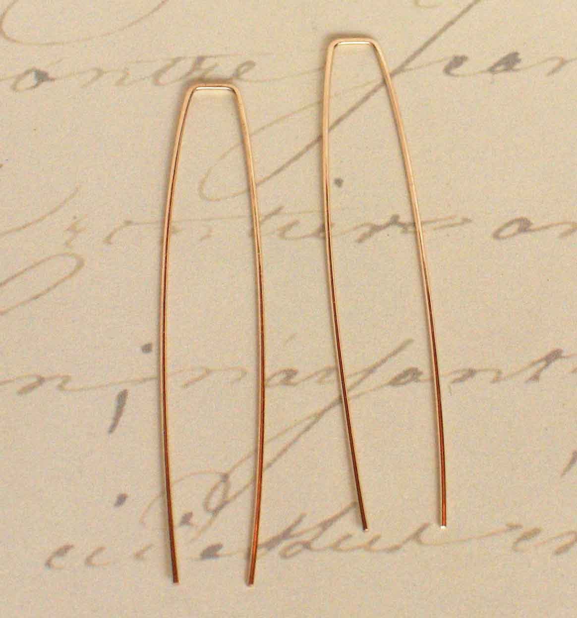 Gold Threader Earrings Long Line Earrings Bar Earrings | Etsy