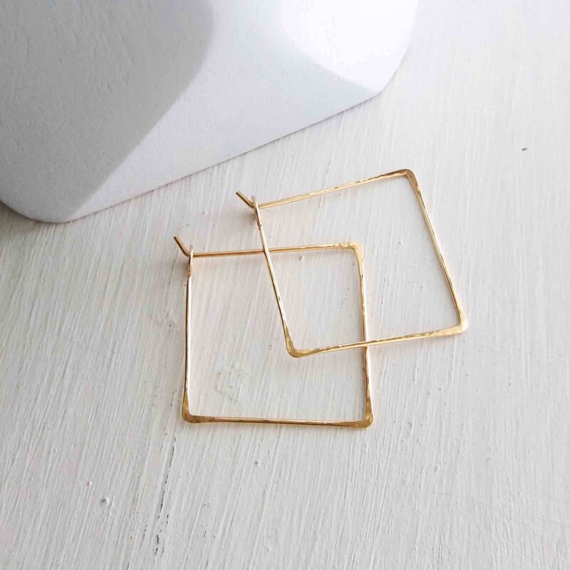 Square Hoops - Etsy
