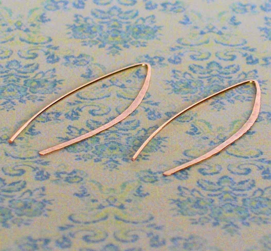Delicate 2 Inch Gold Hoops Gold Threader Earrings Open Hoop - Etsy