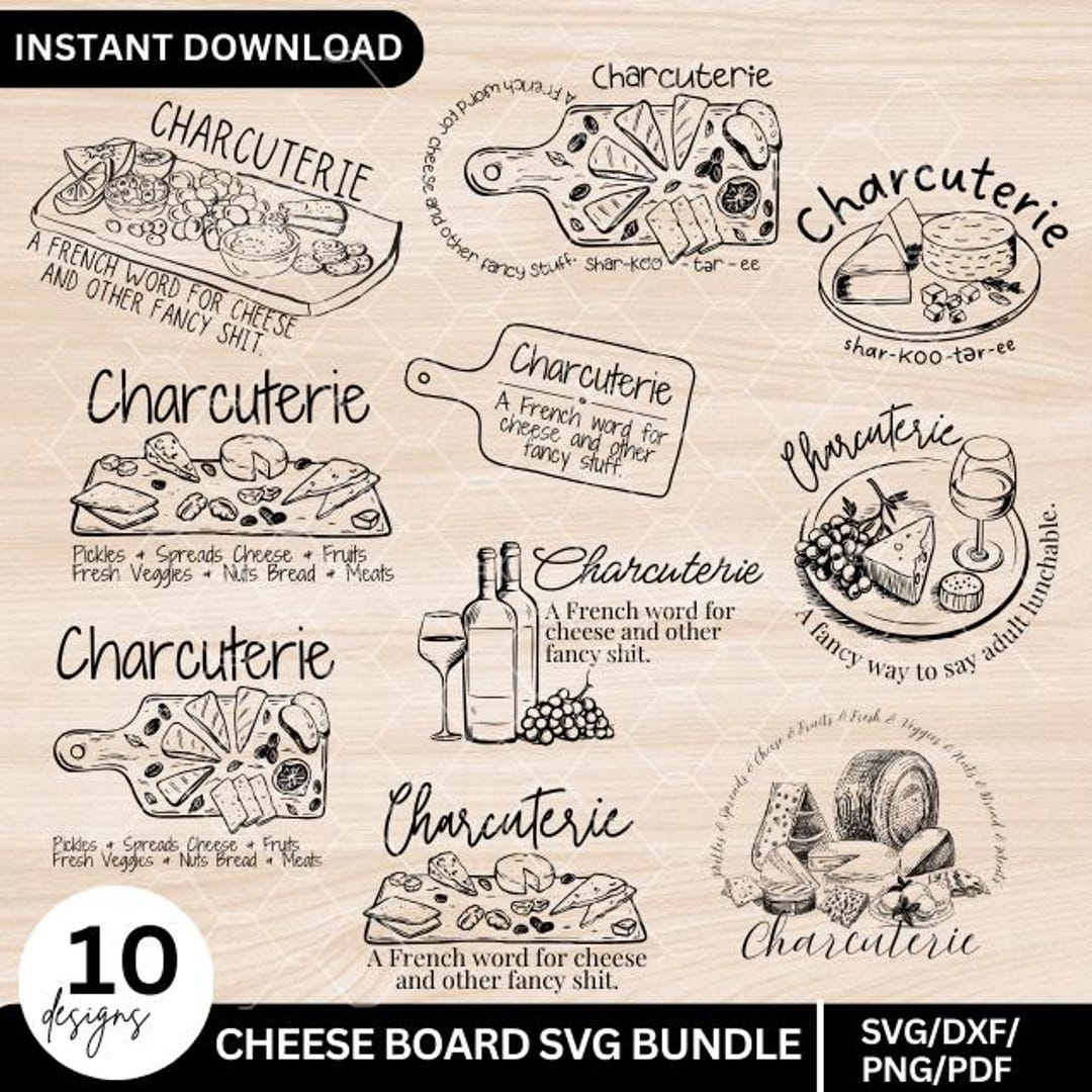 Charcuterie Board SVG, Cheese Board Svg, Funny Charcuterie Board SVG ...