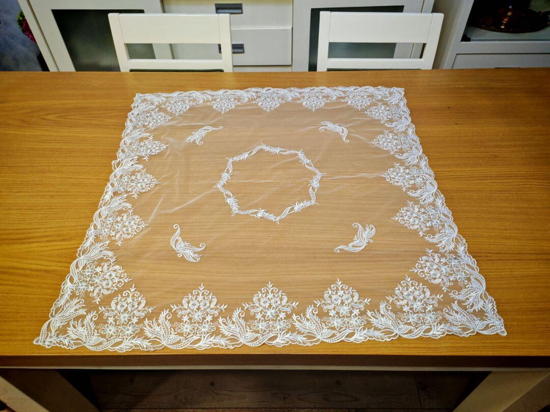 White Lace, Table Mat,wedding Table Decor, Lace Table Sets,housewarming ...