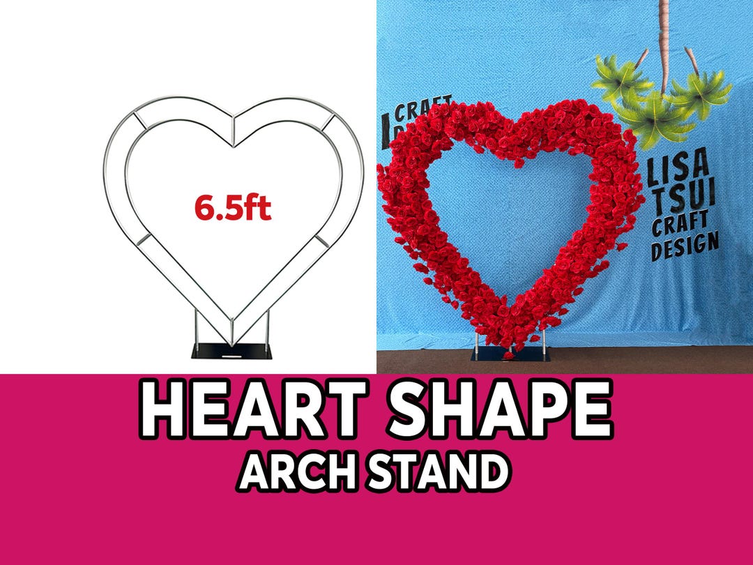 Heart Arch Stand Metal Heart Shape Stand Wedding Arch Background Party ...