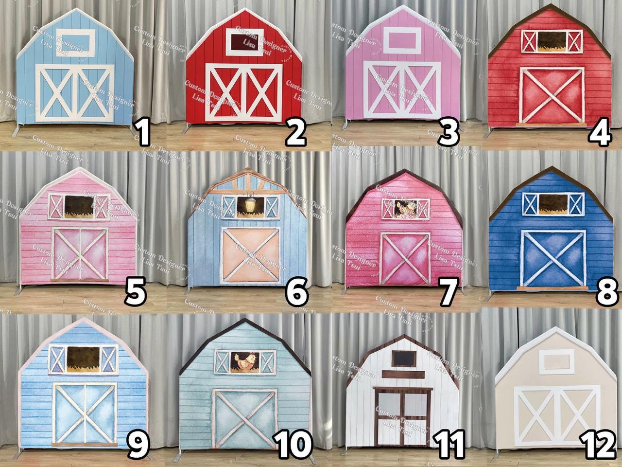 Farm Barn Arch Backdrop Stand Cover Backdrop Frame for Baby Shower ...
