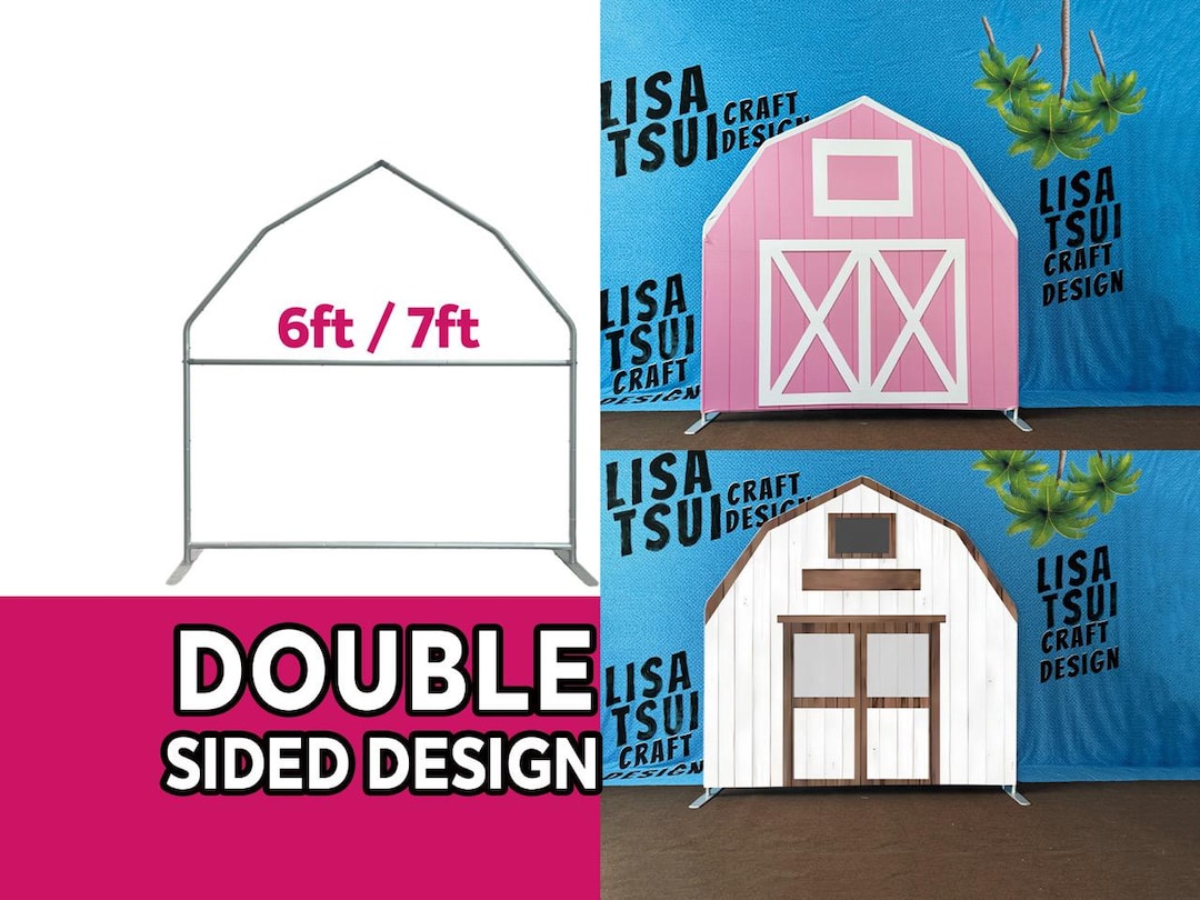 Farm Barn Arch Backdrop Stand Cover Backdrop Frame for Baby Shower ...