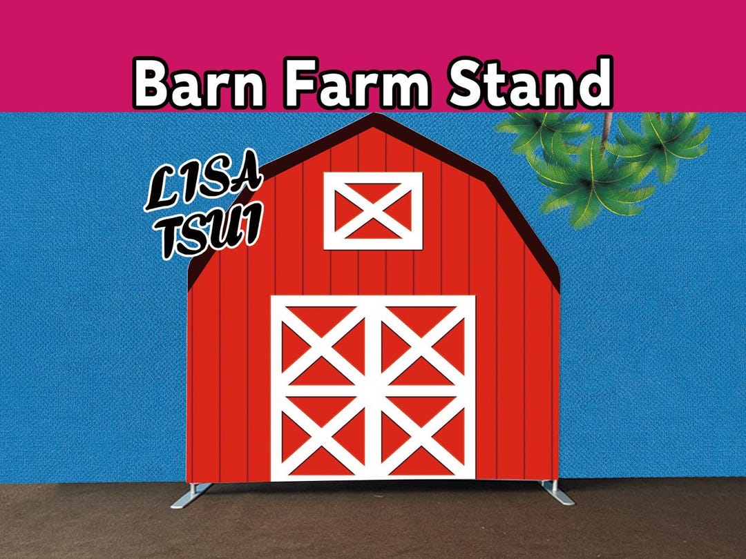 Red Farm Barn Arch Backdrop Stand Cover Backdrop Frame for Baby Shower ...