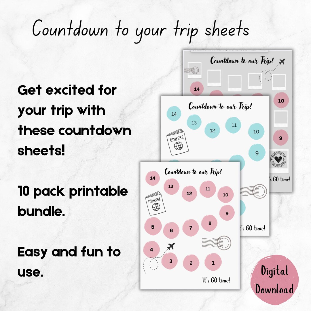 Countdown Trip Tracker. Trip Tracker. Travel Countdown. Days to Trip ...