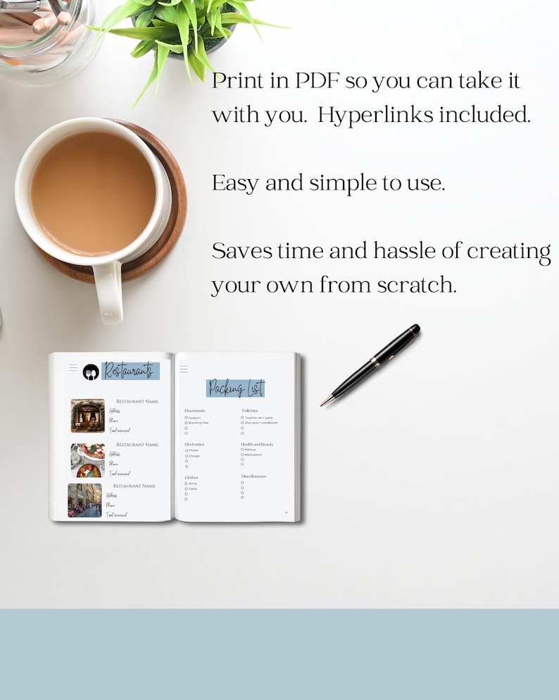 Digital Travel Itinerary. Easy and Quick to Use. Fully Customizable and ...